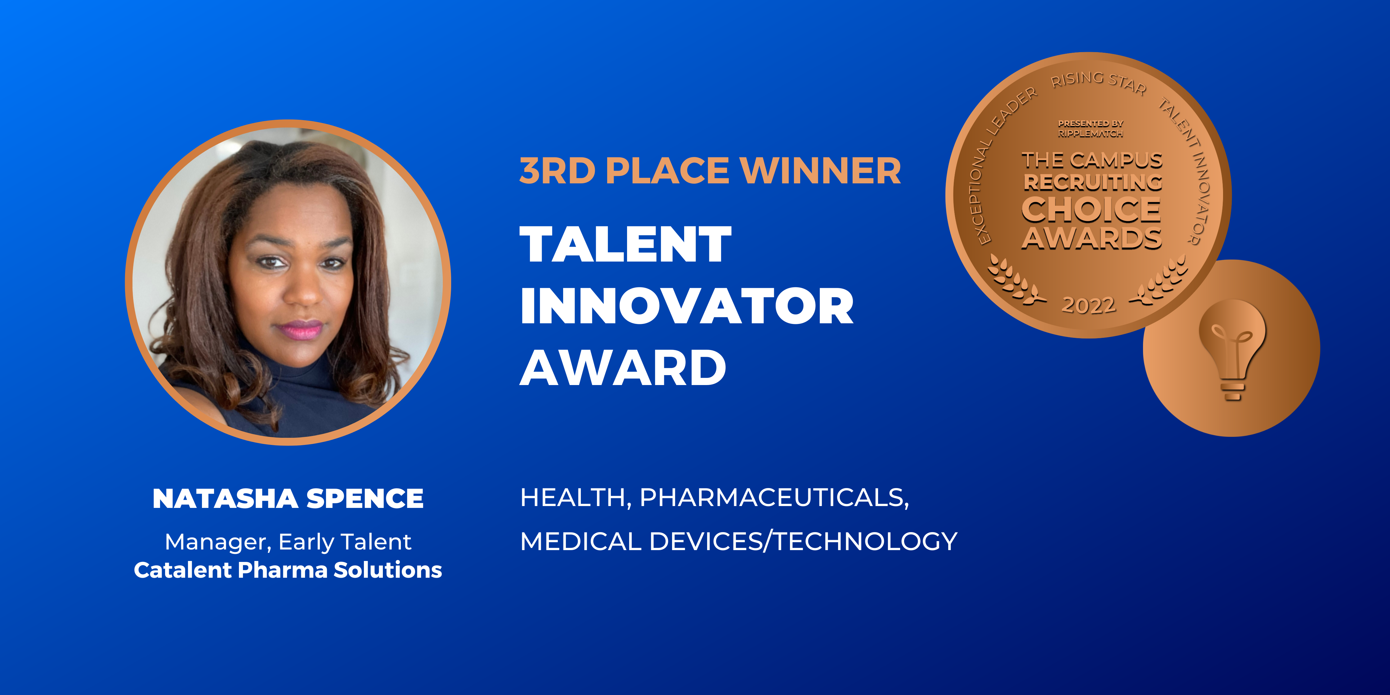 NaTasha Spence - 3rd Place Winner of Talent Innovator Award - 2022 Campus Recruiting Choice Awards